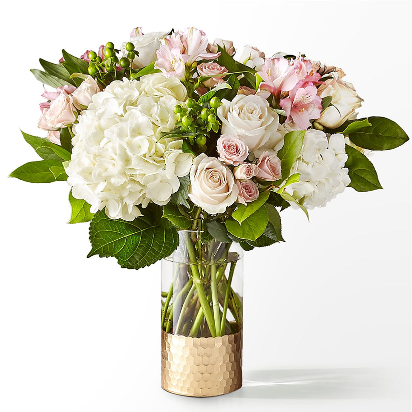 Ballard's Parisian Stroll Bouquet – white, yellow flower arrangement ...